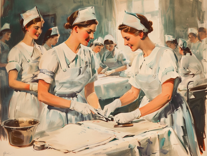1920s 1930s nursing_school_students - The Girl In The Jitterbug Dress
